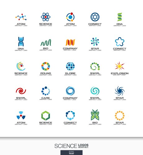 Abstract logo set for business company healthcare Vector Image