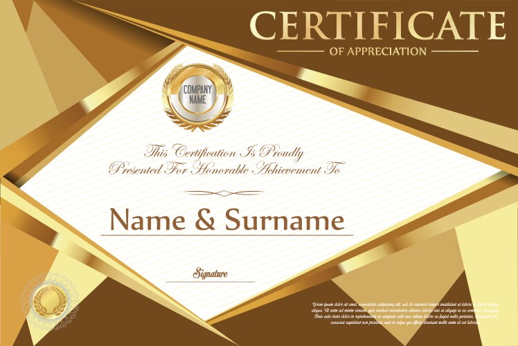 Certificate 507 Royalty Free Vector Image - VectorStock