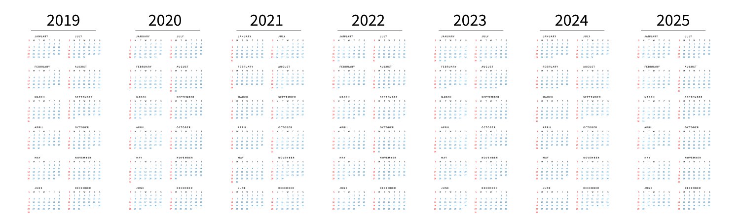 2025 Calendar Simple Vector Images (over 3,100)