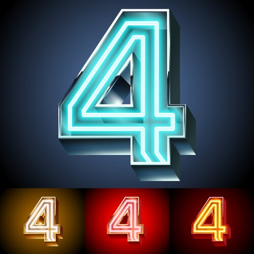 Neon glow alphabet Royalty Free Vector Image - VectorStock
