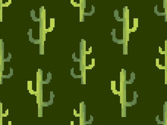 Pixel Cactus Vector Images (over 300)