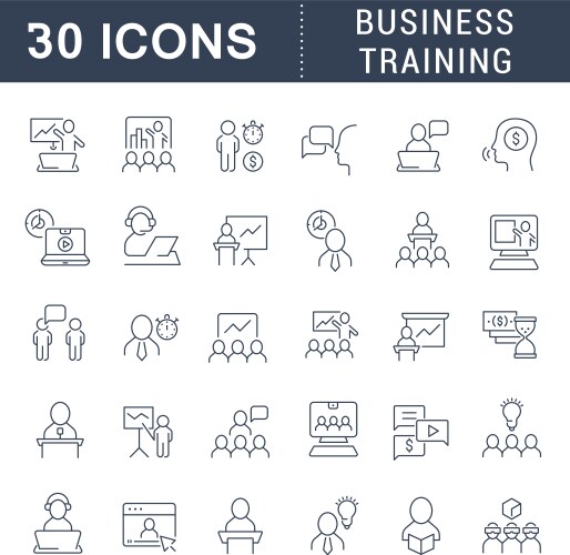 Business people icons Royalty Free Vector Image