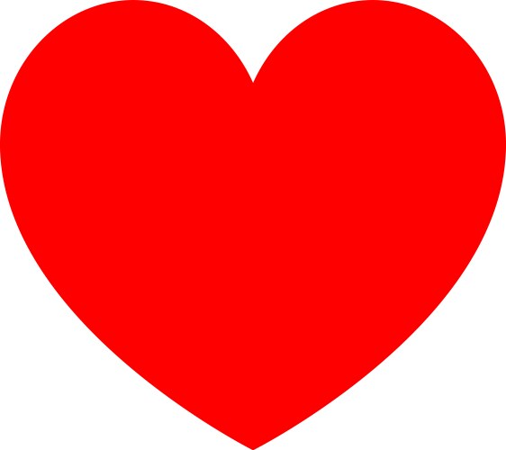 Red heart Royalty Free Vector Image - VectorStock