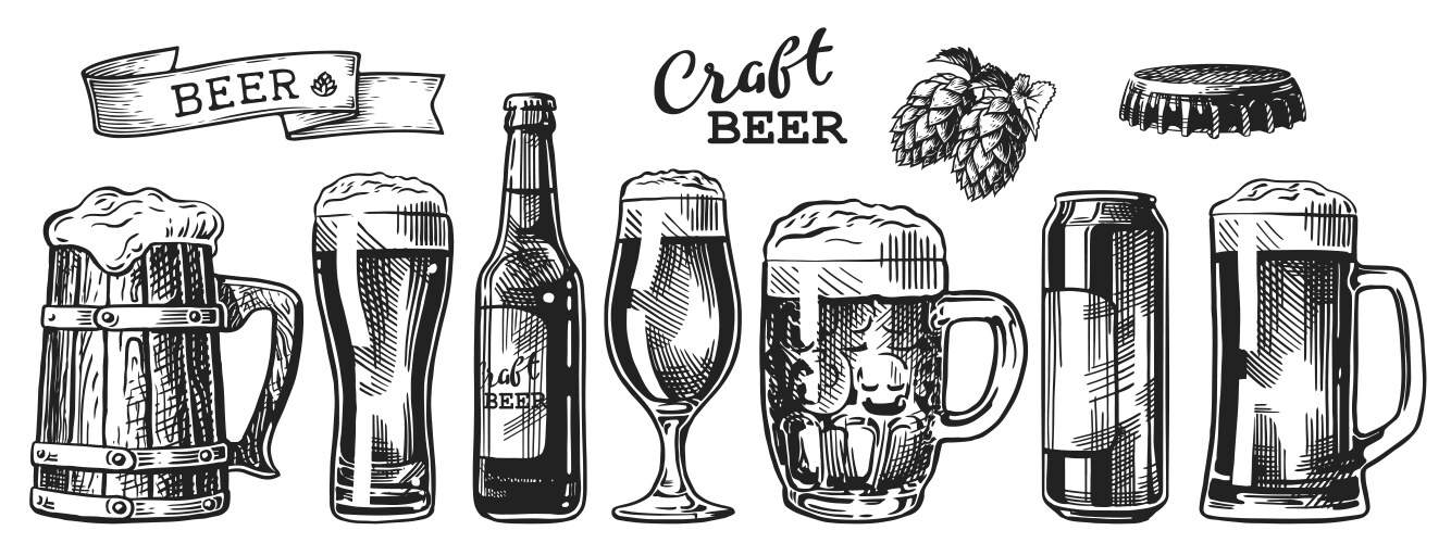 Beer Black and White Vector Images (over 95,000)