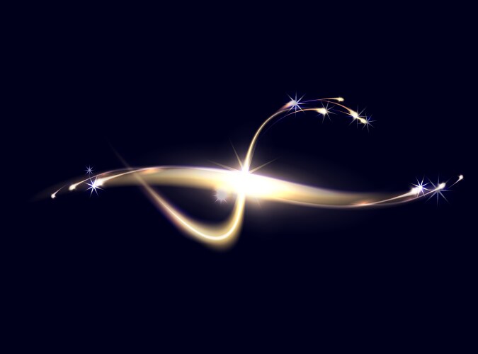 Magical light effect rotating luminous ellipses Vector Image