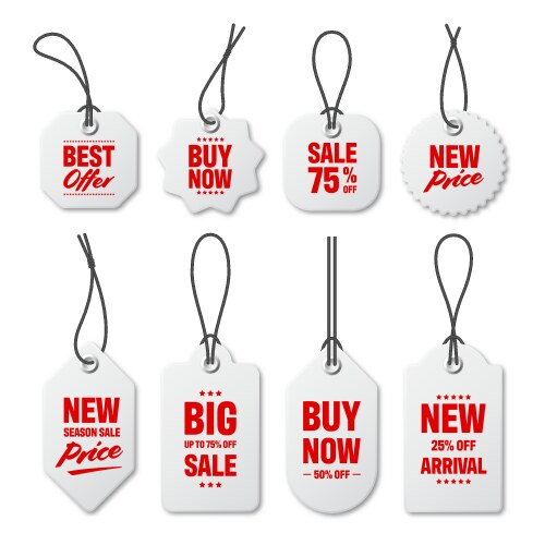 Price tag retro vintage collection 3 Royalty Free Vector