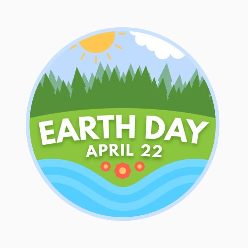 April 22 earth day background Royalty Free Vector Image