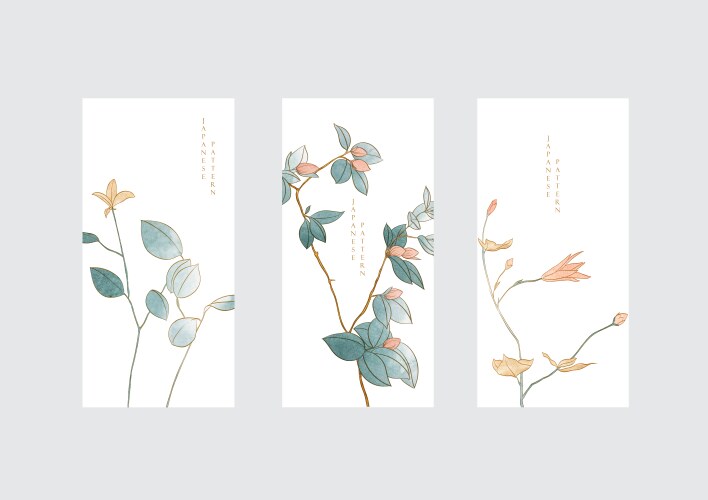 Abstract floral banner design modern whimsical Vector Image