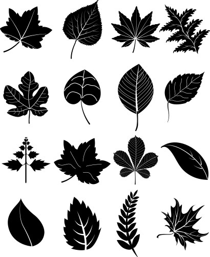 Christmas tree icons set Royalty Free Vector Image