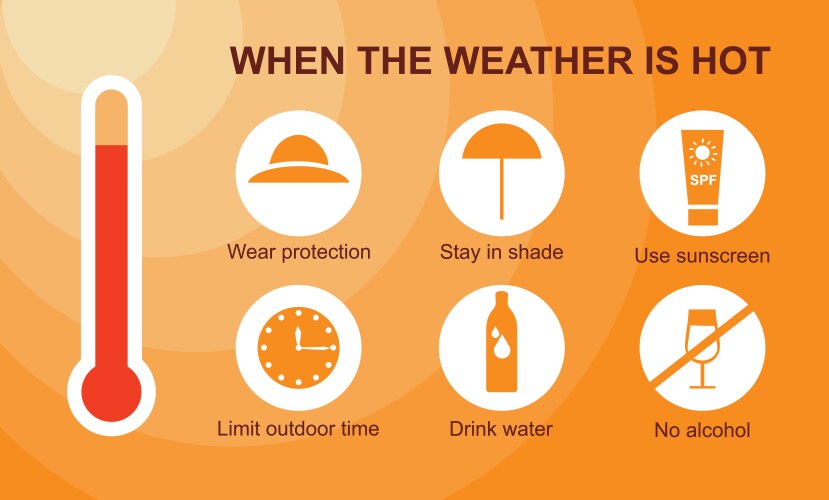 Sun Tanning Safety Tips Royalty Free Vector Image