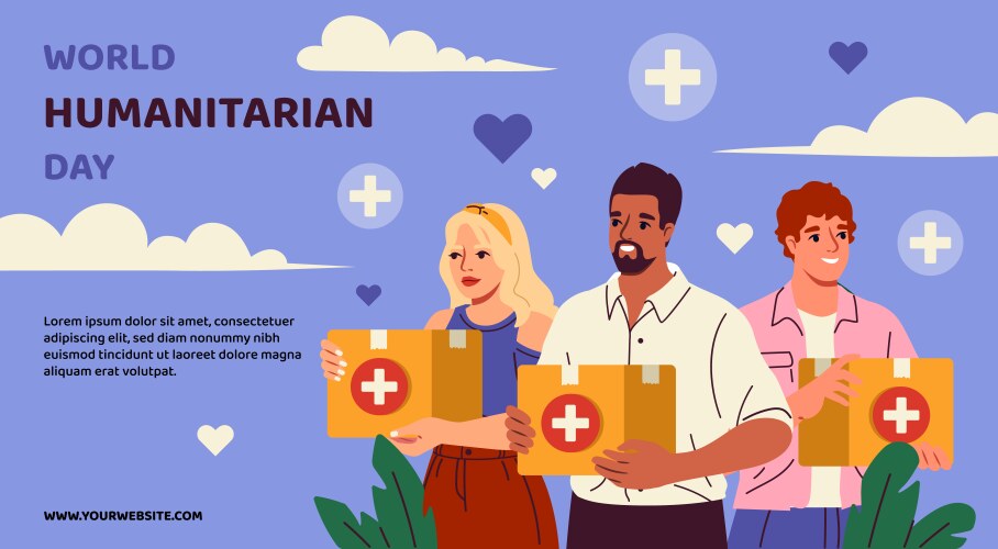 Humanitarian day concept Royalty Free Vector Image