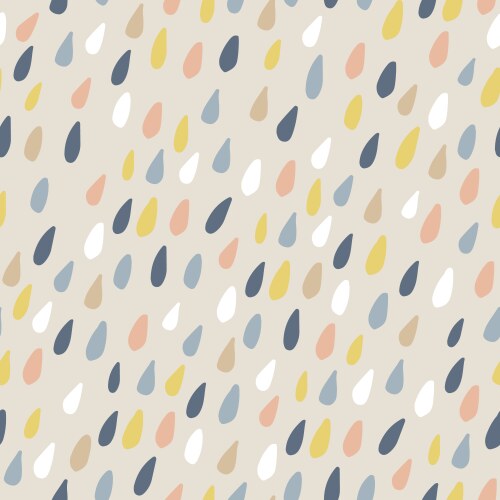 Cute seamless pattern with colorful water drops Vector Image