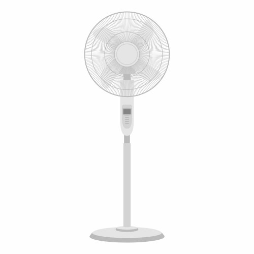 Electric office pedestal fan isolated on white Vector Image