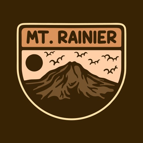 Mount rainier Vector Images & Graphics for Commercial Use | VectorStock