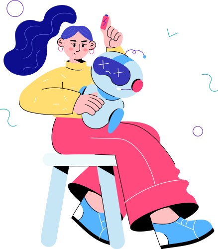 Dead robot Royalty Free Vector Image - VectorStock