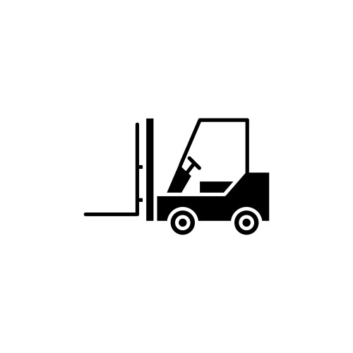Forklift loader icon symbol on white background Vector Image