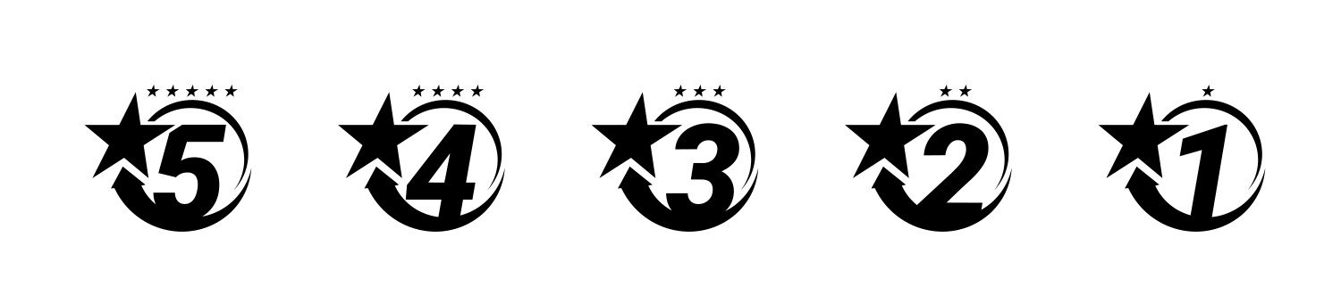 Star rating symbol or emblem Royalty Free Vector Image