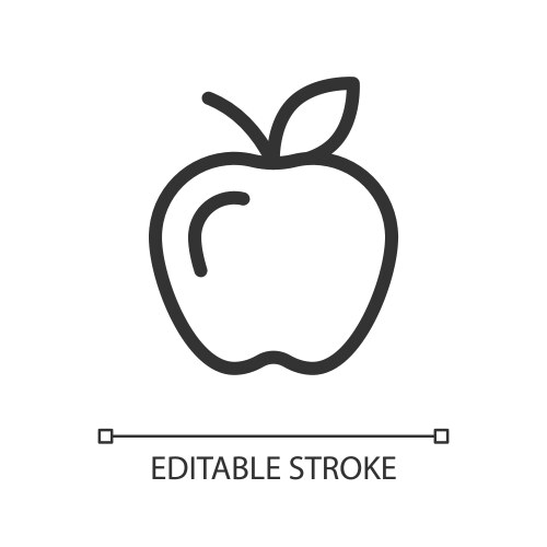Apple outline icon Royalty Free Vector Image - VectorStock
