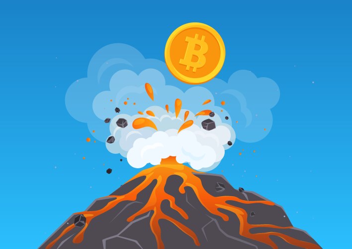 Volcano Royalty Free Vector Image - VectorStock