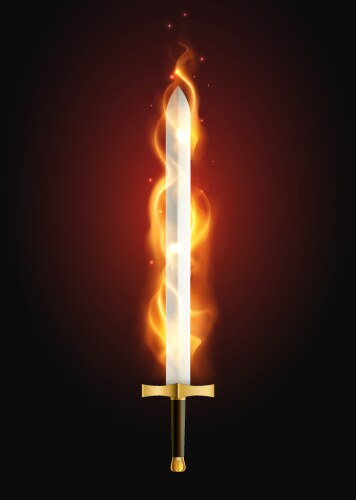 Flaming Sword Vector Images (over 1,400)