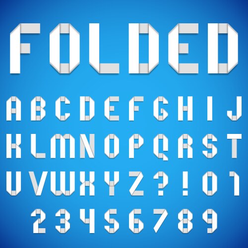 Paper Fold Font Vector Images (over 2,000)