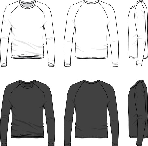Raglan T-Shirt Template Vector Images (over 630)