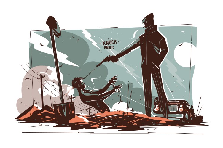 Mafia and gangsters set Royalty Free Vector Image