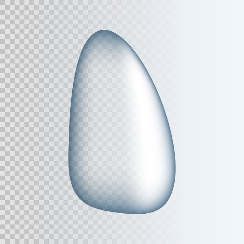 Realistic pure transparent water drop with shadow Vector Image