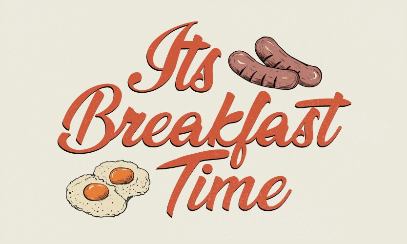 Fun morning breakfast Royalty Free Vector Image