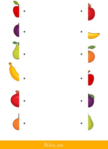 Educational children game matching for kids Vector Image