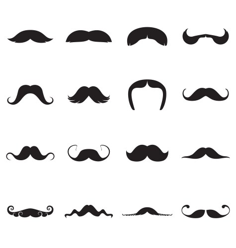 Moustaches set Royalty Free Vector Image - VectorStock