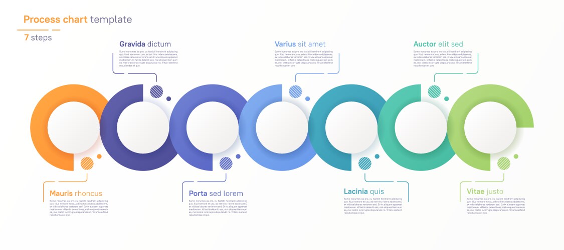 Process columns infographic business steps chart Vector Image
