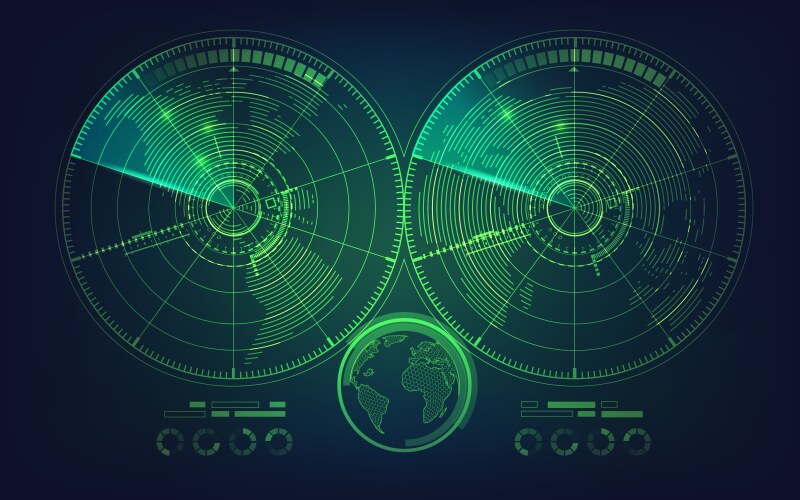 Satellite radar Royalty Free Vector Image - VectorStock
