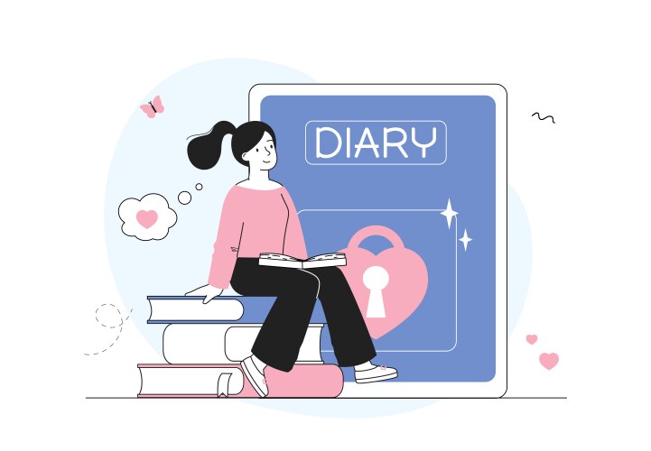 Diary Outline Vector Images (over 12,000)