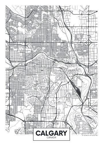 Perth australia city map in black and white color Vector Image