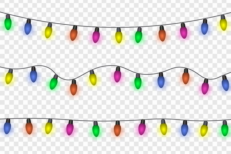 Christmas Garland Lights – Royalty-Free Vector | VectorStock
