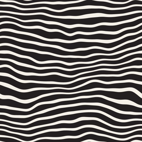 Wavy ripple lines seamless black and white Vector Image