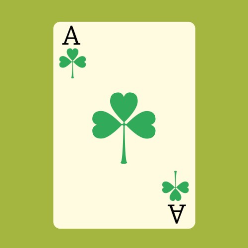 Clover Ace Cards Vector Images (over 1,200)