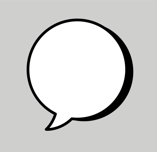 Speech bubble icon for comics callout cloud Vector Image