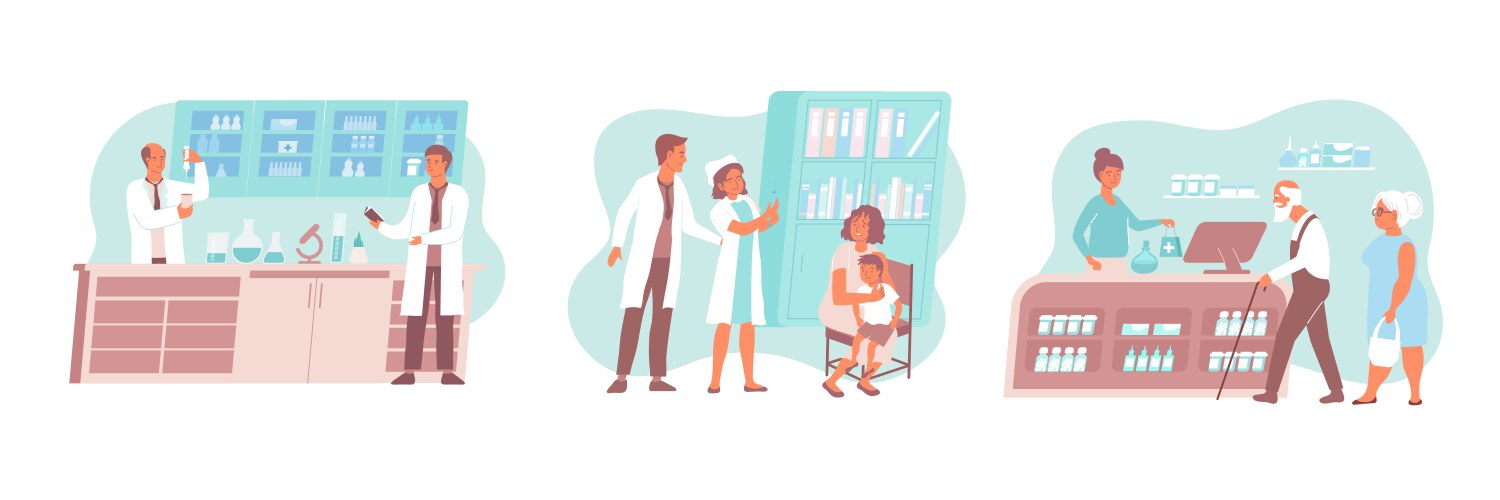 Vaccination flat Royalty Free Vector Image - VectorStock