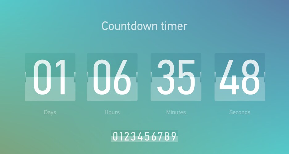 Countdown timer Royalty Free Vector Image - VectorStock
