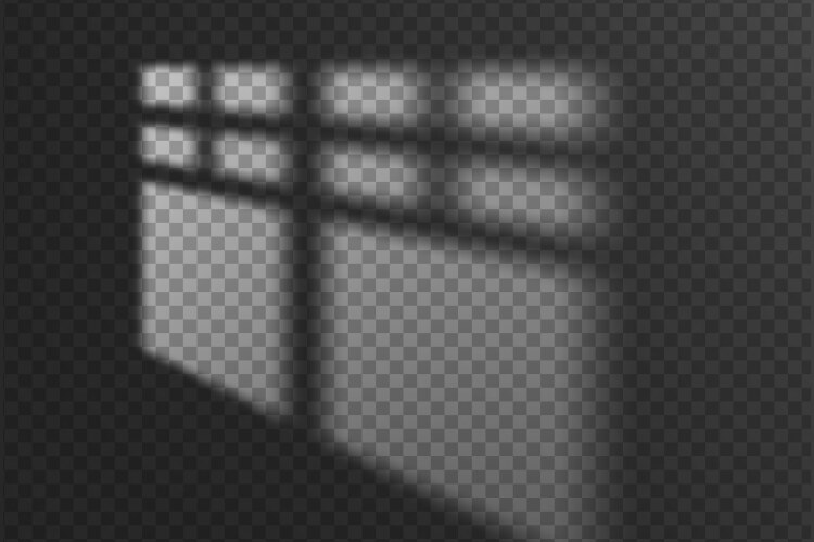 Light effect shadow overlay from blind isolated Vector Image