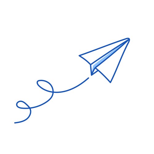 Cartoon paper airplane logo aircraft made Vector Image