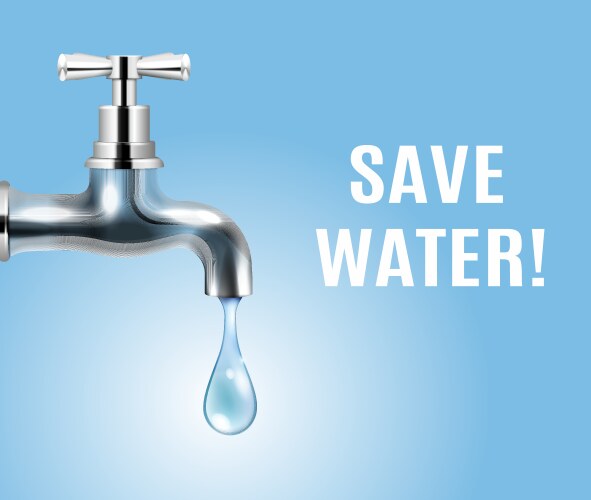 Save water background Royalty Free Vector Image