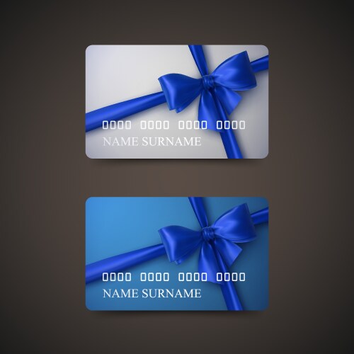 Blue bow and ribbons Royalty Free Vector Image
