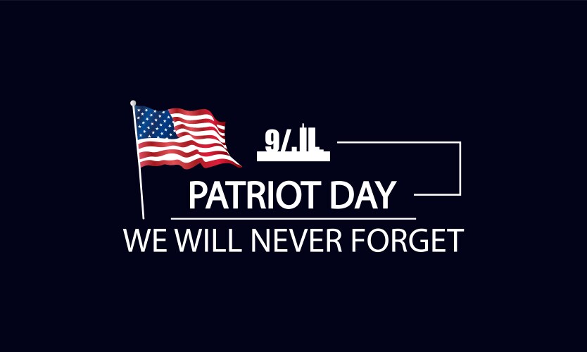 Embracing unity and resilience 911 remembered Vector Image