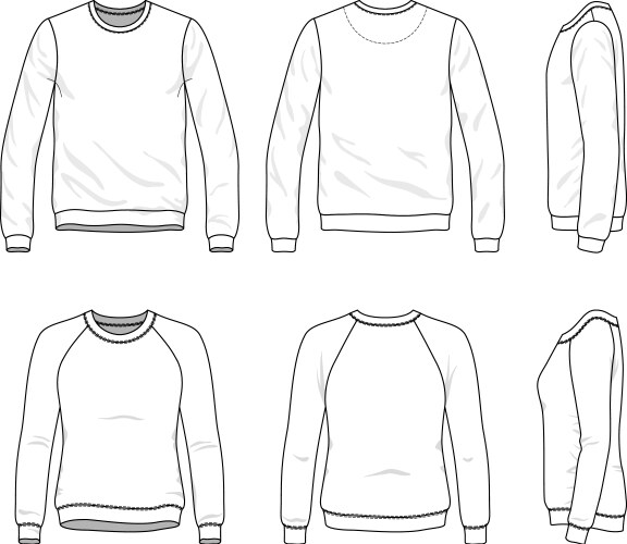 Sweatshirt Template Front and Back Vector Images (over 3,500)