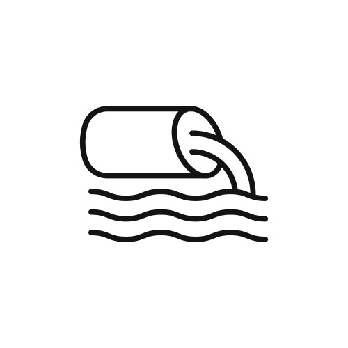 Wastewater icon isolated on white background Vector Image