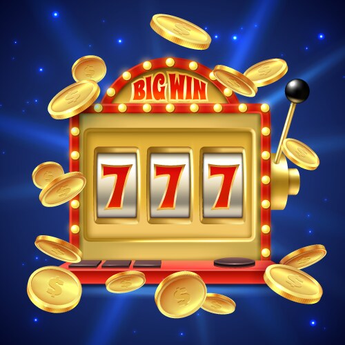 Big win lottery casino isolated on transparent Vector Image