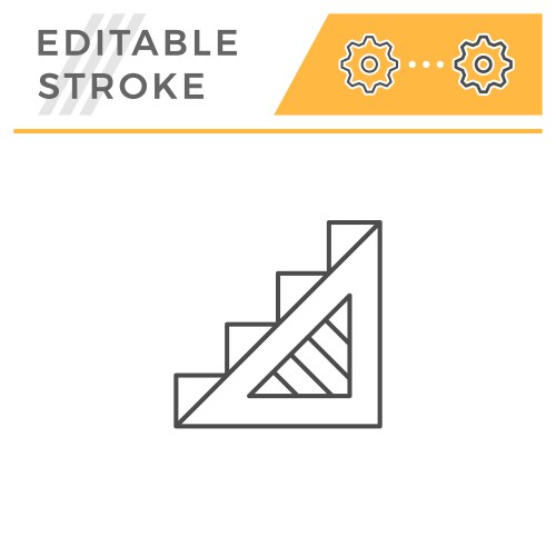 Stairs with railings line icon Royalty Free Vector Image